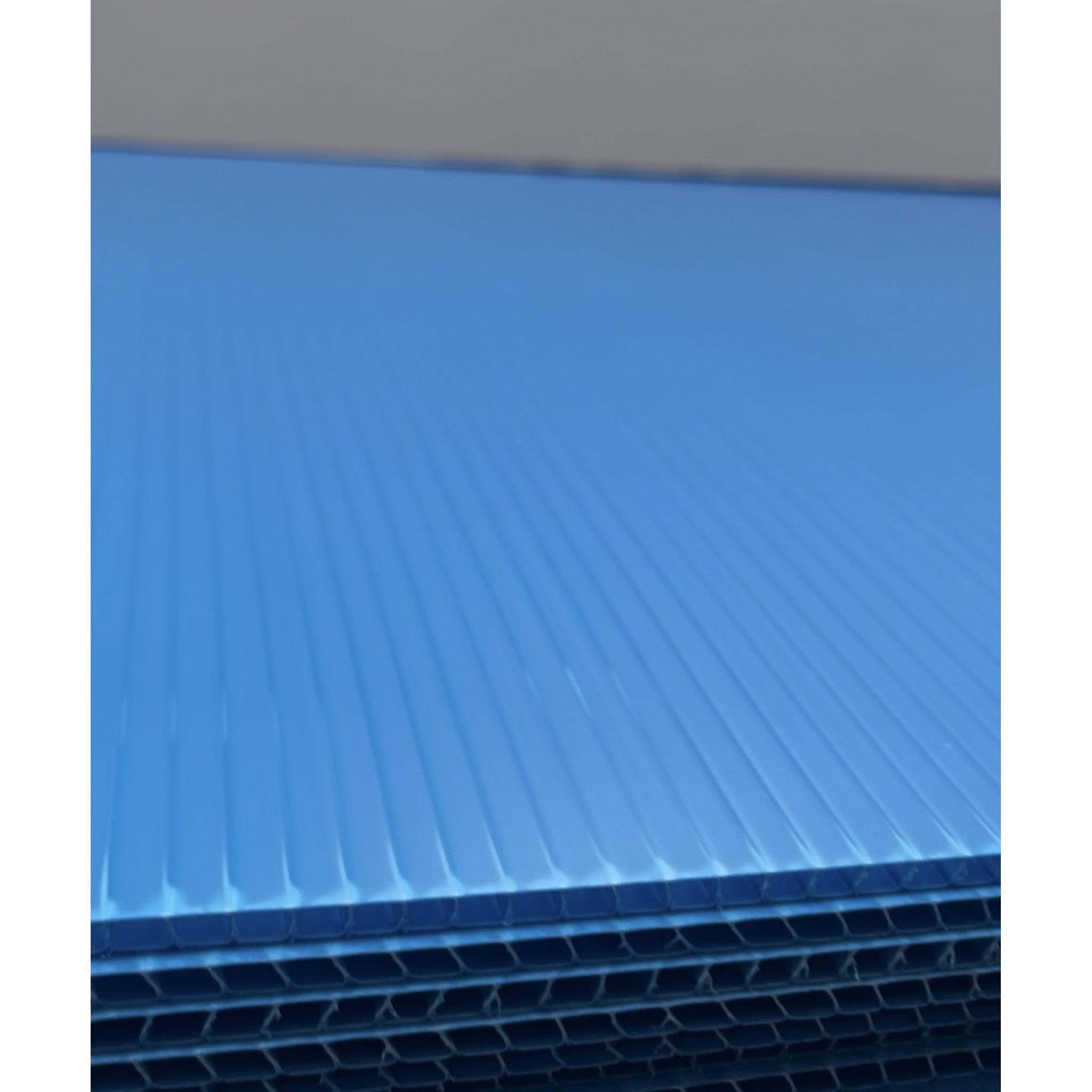 2440mm x 1220mm x 4mm Blue Fluted Polypropylene Sheet